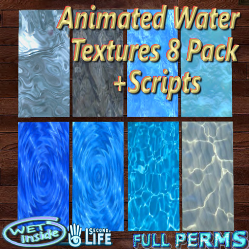 Second Life Marketplace - Animated Water Textures 8 Pack V3.12a FULL PERM
